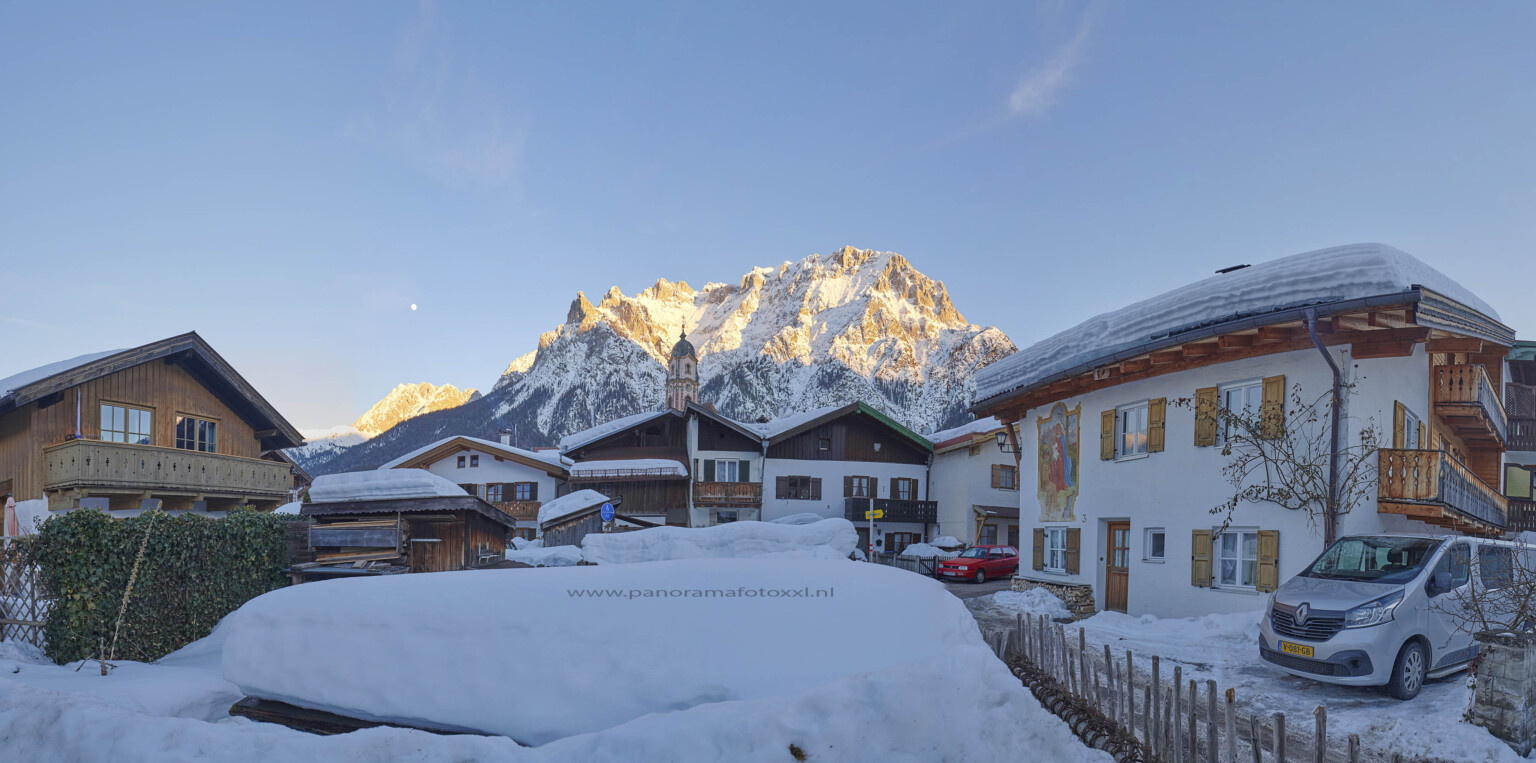 Mittenwald winterse panorama's